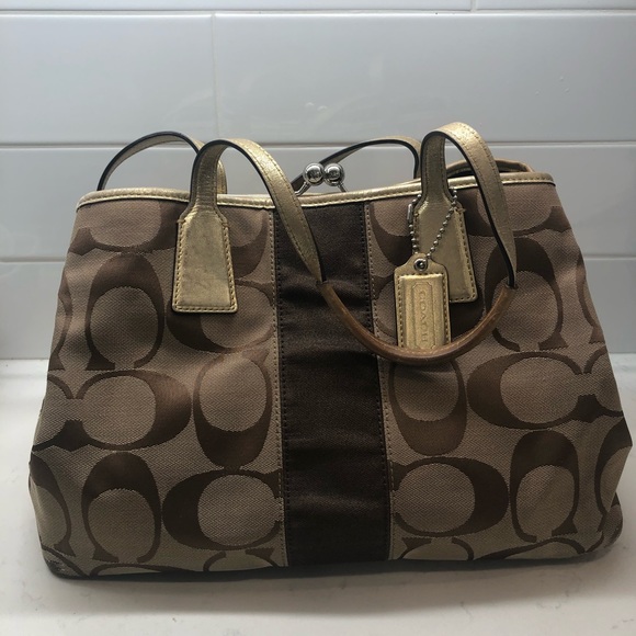 Bags | Coach Signature Handbag | Poshmark